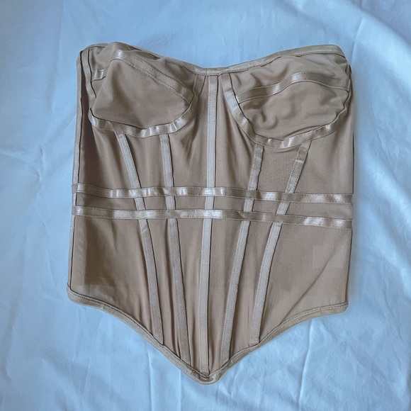 Fashion Nova | Tops | Fashionnova Beige Bustier Corset Top | Poshmark